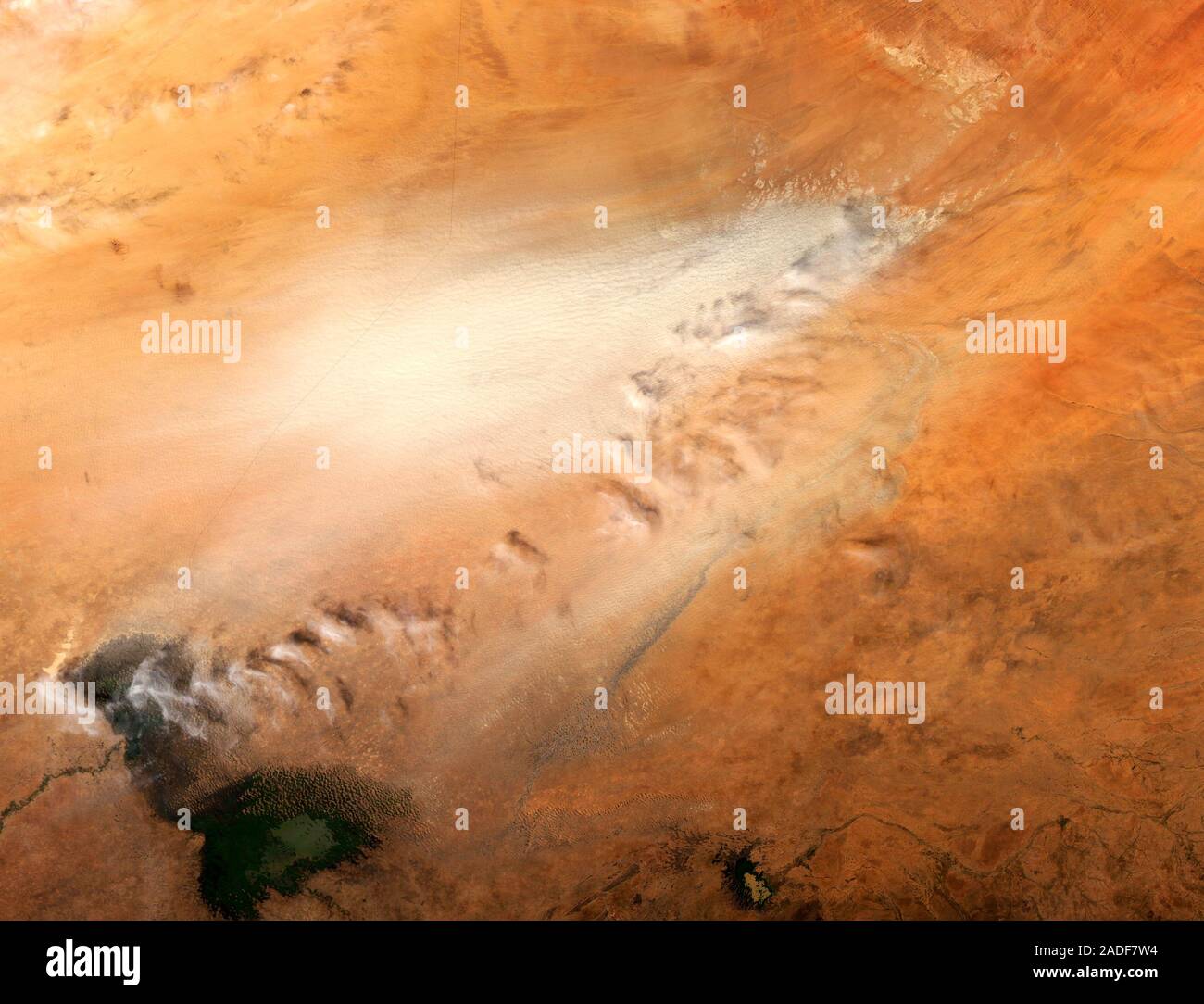 Dust storm, Chad. Satellite image of the Bodele Depression, northern ...