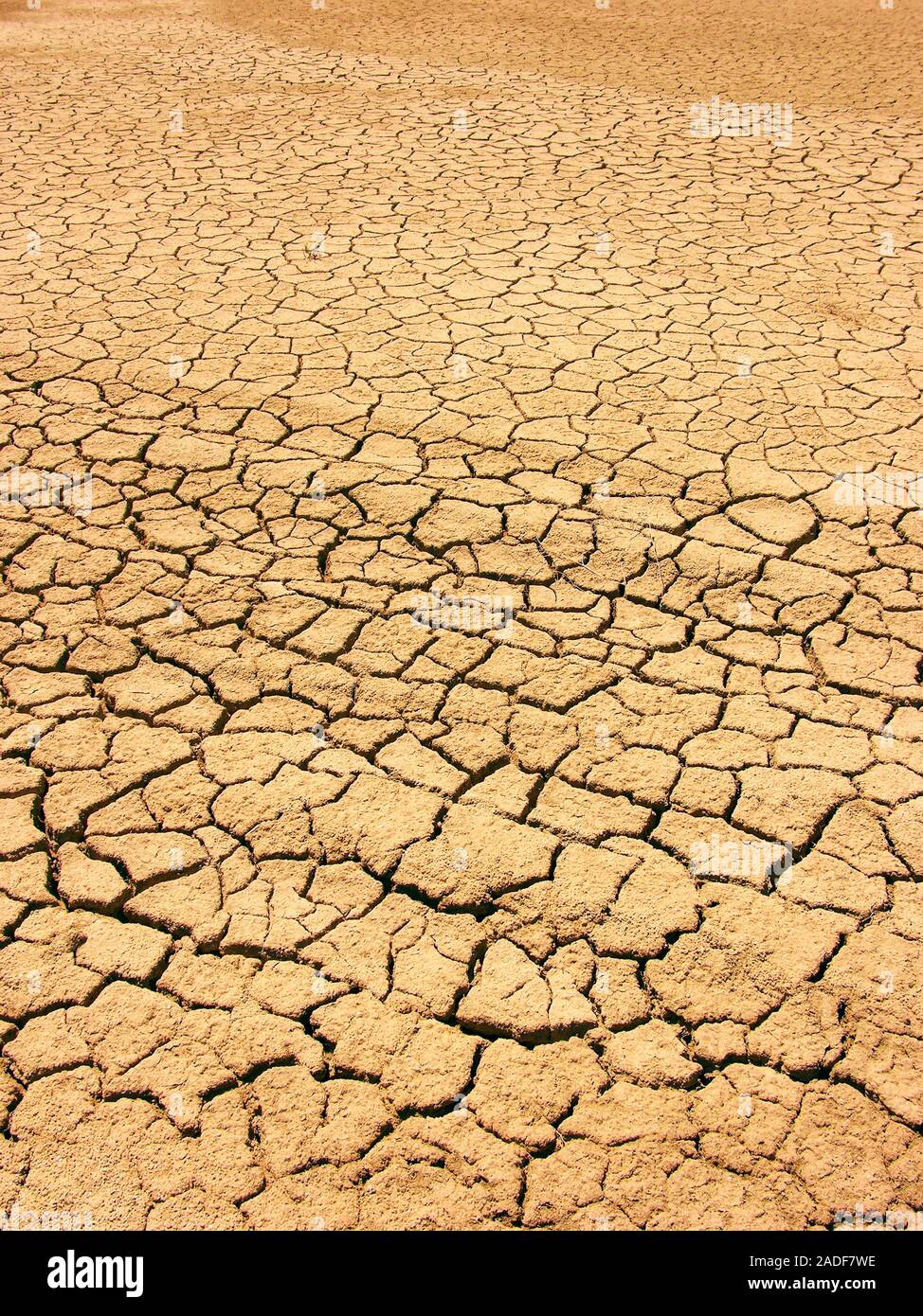 Baked earth at the bottom of a watercourse Stock Photo - Alamy