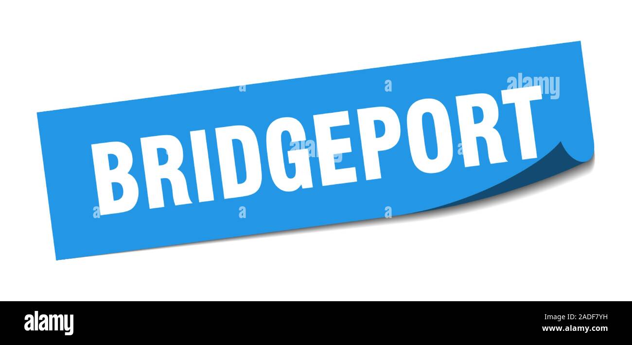 Bridgeport sticker. Bridgeport blue square peeler sign Stock Vector ...