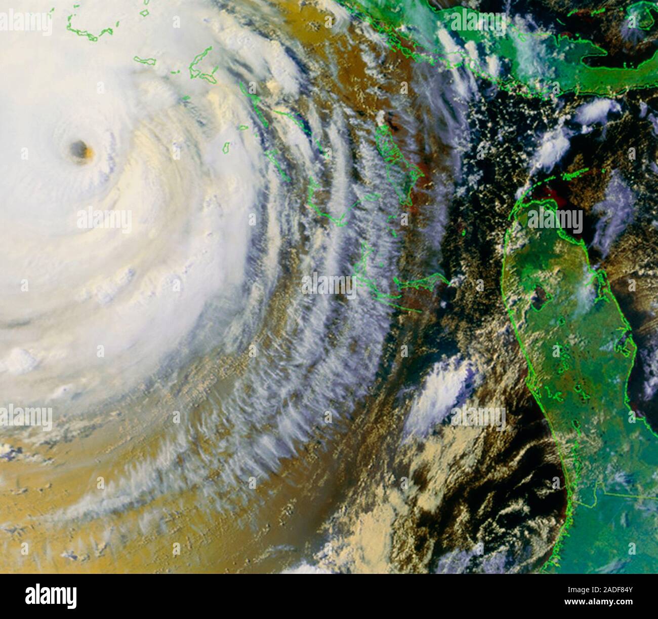Hurricane Floyd. Combined visible and infrared satellite image of ...