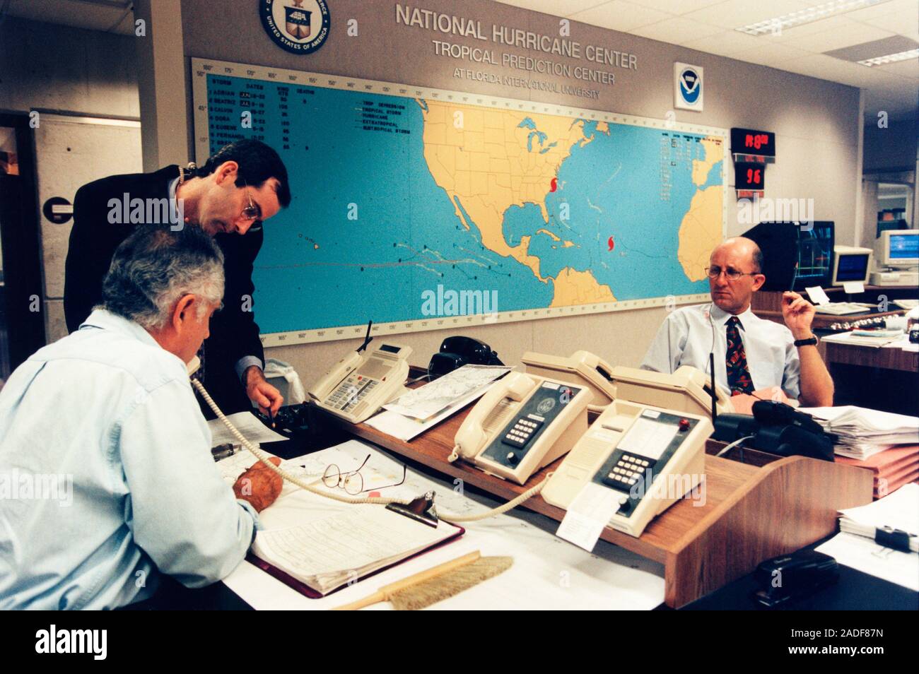 National Hurricane Center. Meteorologists manning the Tropical ...