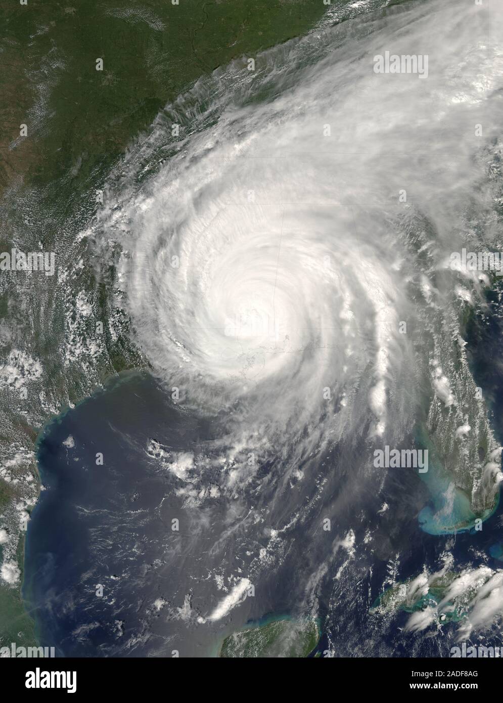 Hurricane Katrina over the Louisiana coast on 29 August 2005. Katrina ...