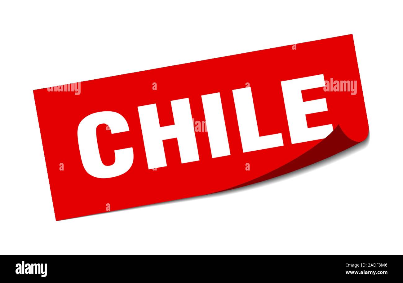 Chile sticker. Chile red square peeler sign Stock Vector Image & Art ...