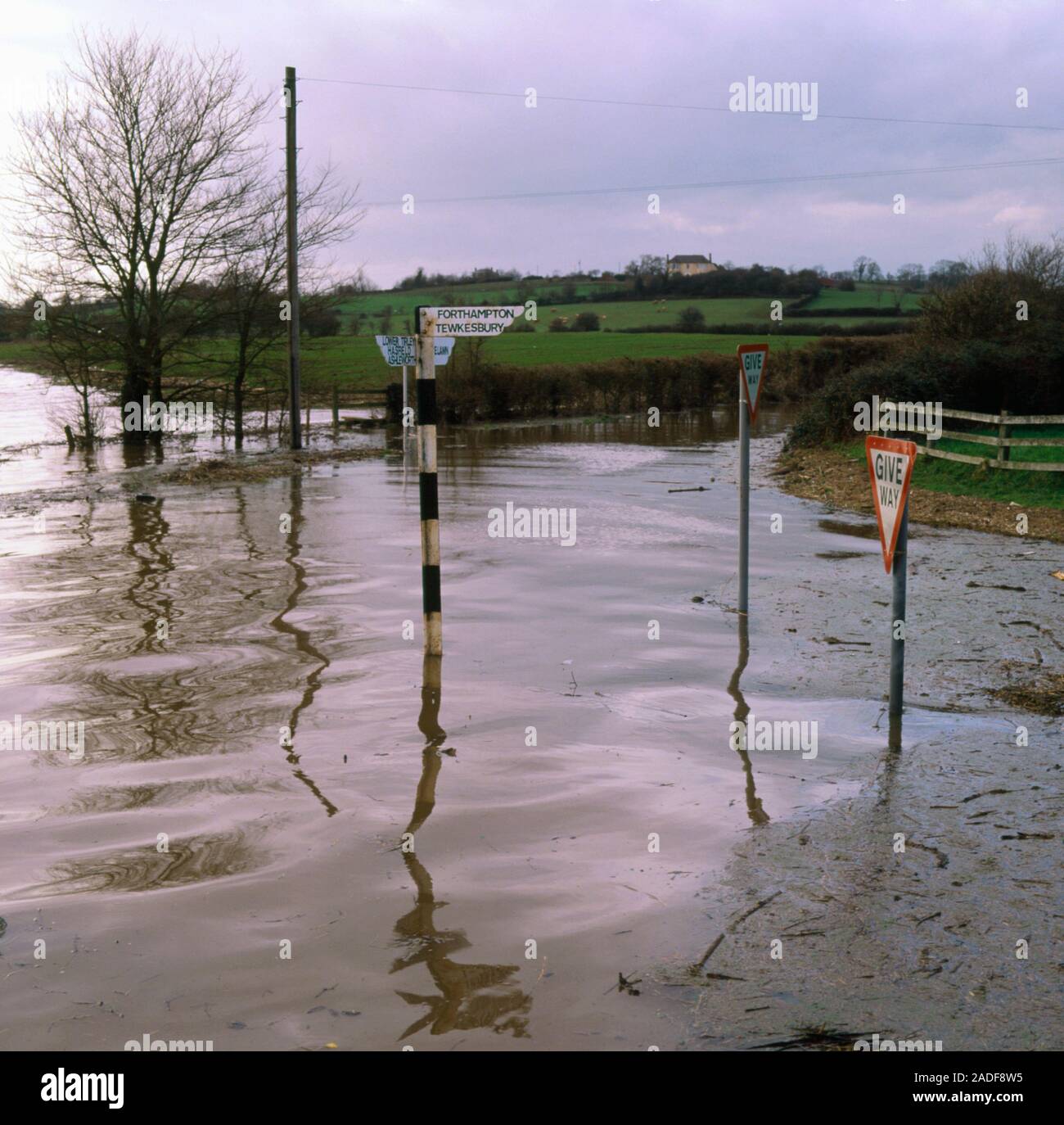 Flooding of the river Severn at Chaceley Stock Photo - Alamy