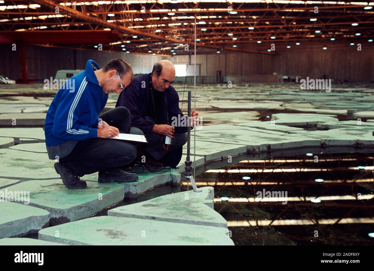 Flood defence model of Venice, Italy. Venice is a city on an island in ...