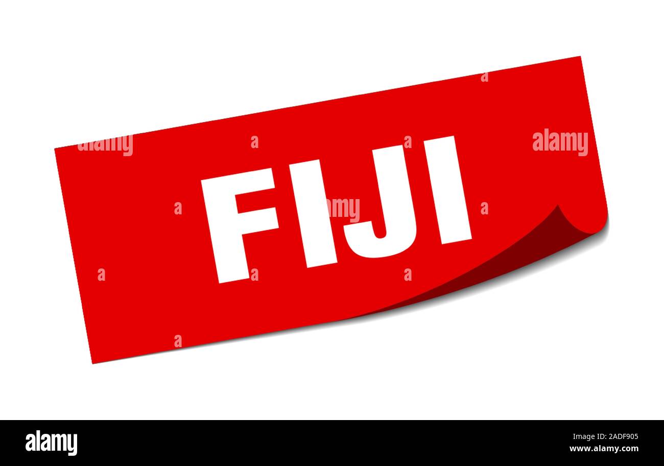 Fiji sticker. Fiji red square peeler sign Stock Vector Image & Art - Alamy
