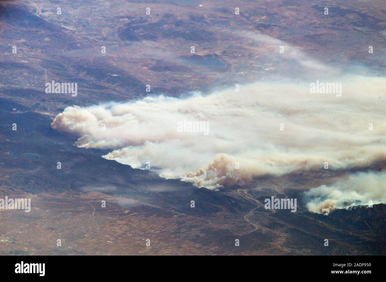 Californian wild fires. Smoke clouds from the wild fires that raged in ...