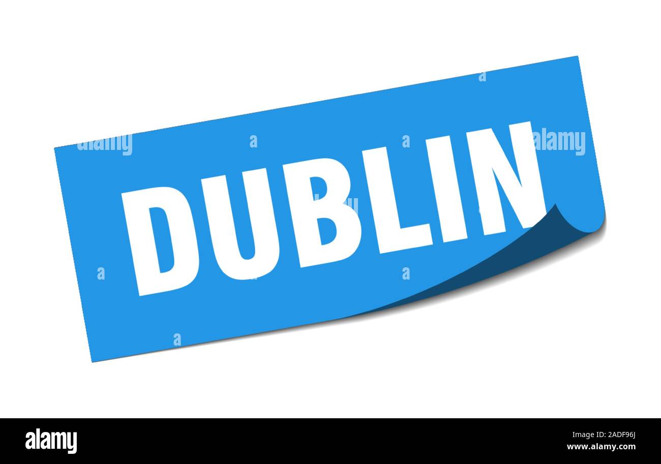 Dublin sticker. Dublin blue square peeler sign Stock Vector Image & Art ...