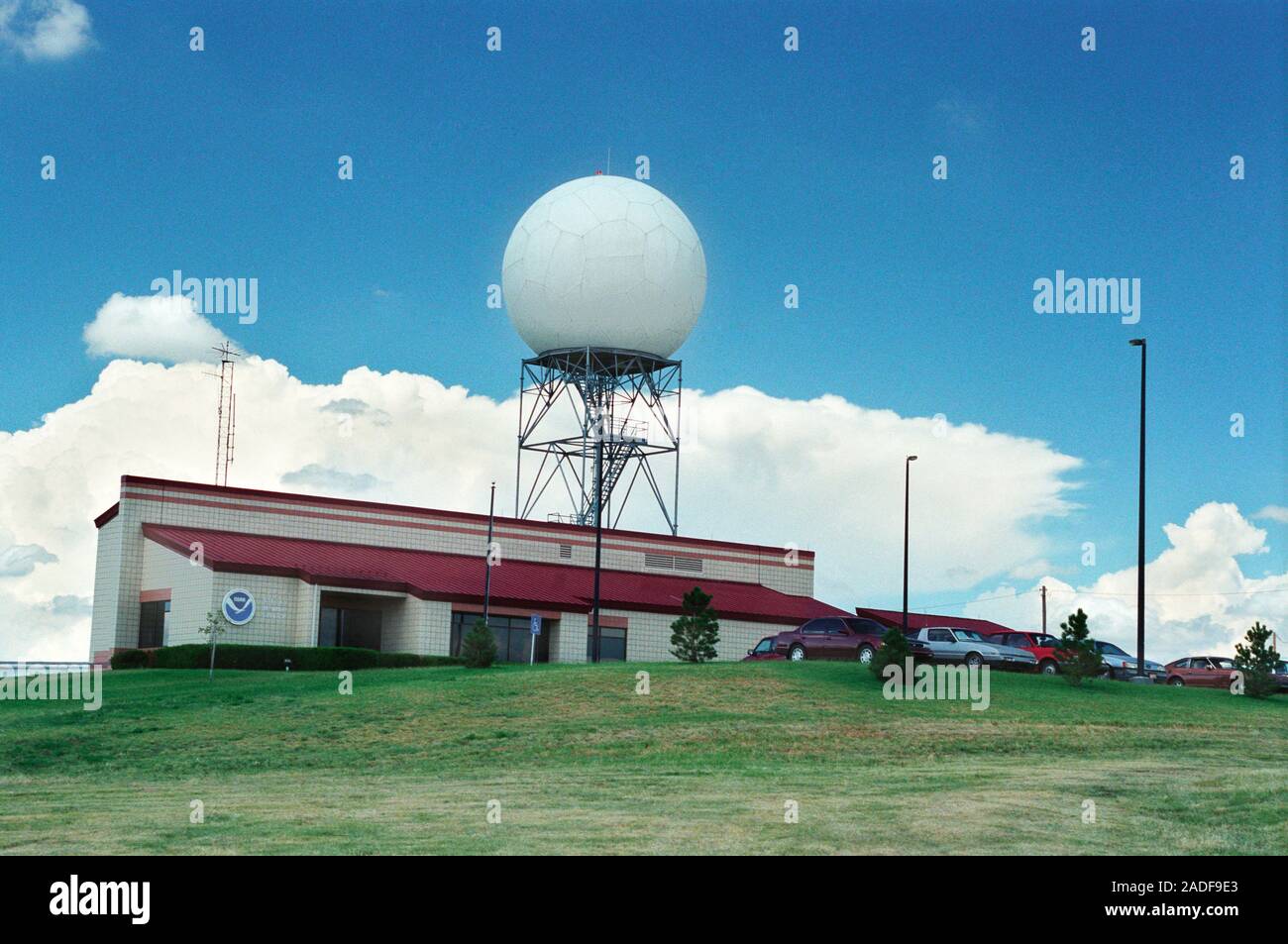 Weather radar. Doppler radar dome (model WSR-88D) for weather ...