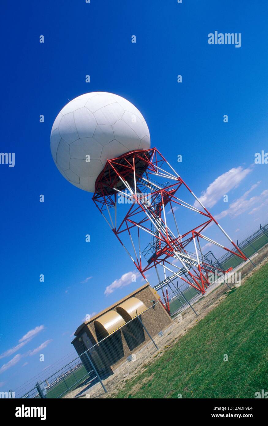 Weather radar. Doppler radar dome (model WSR-88D) for weather ...