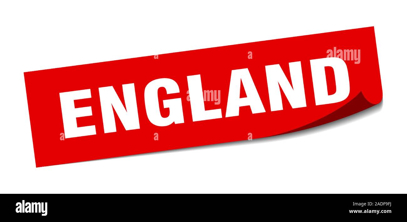 England sticker. England red square peeler sign Stock Vector Image ...