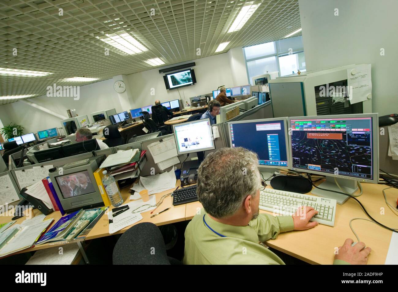 MODEL RELEASED. Weather forecasting. Meteorologist forecasting the ...