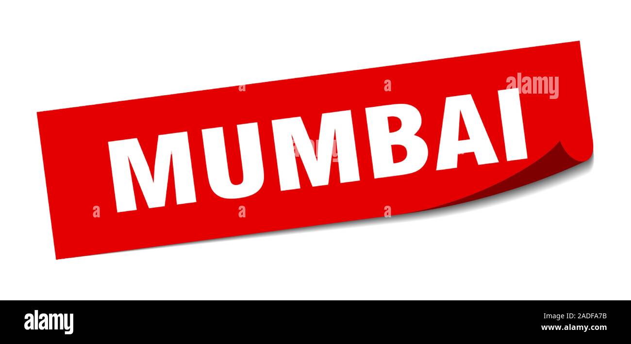 Mumbai sticker. Mumbai red square peeler sign Stock Vector Image & Art ...
