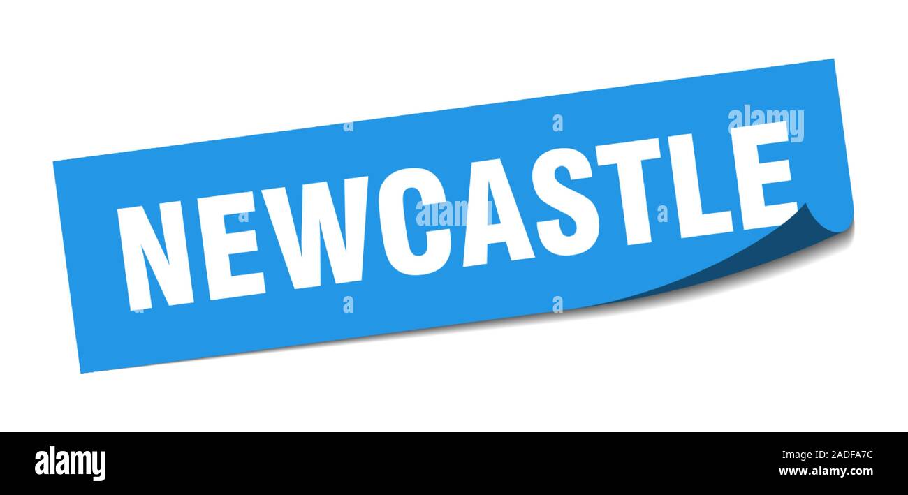 Newcastle sticker. Newcastle blue square peeler sign Stock Vector Image ...