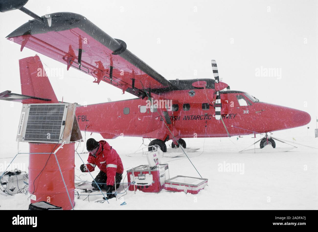 MODEL RELEASED. Antarctic research. British Antarctic Survey scientist ...