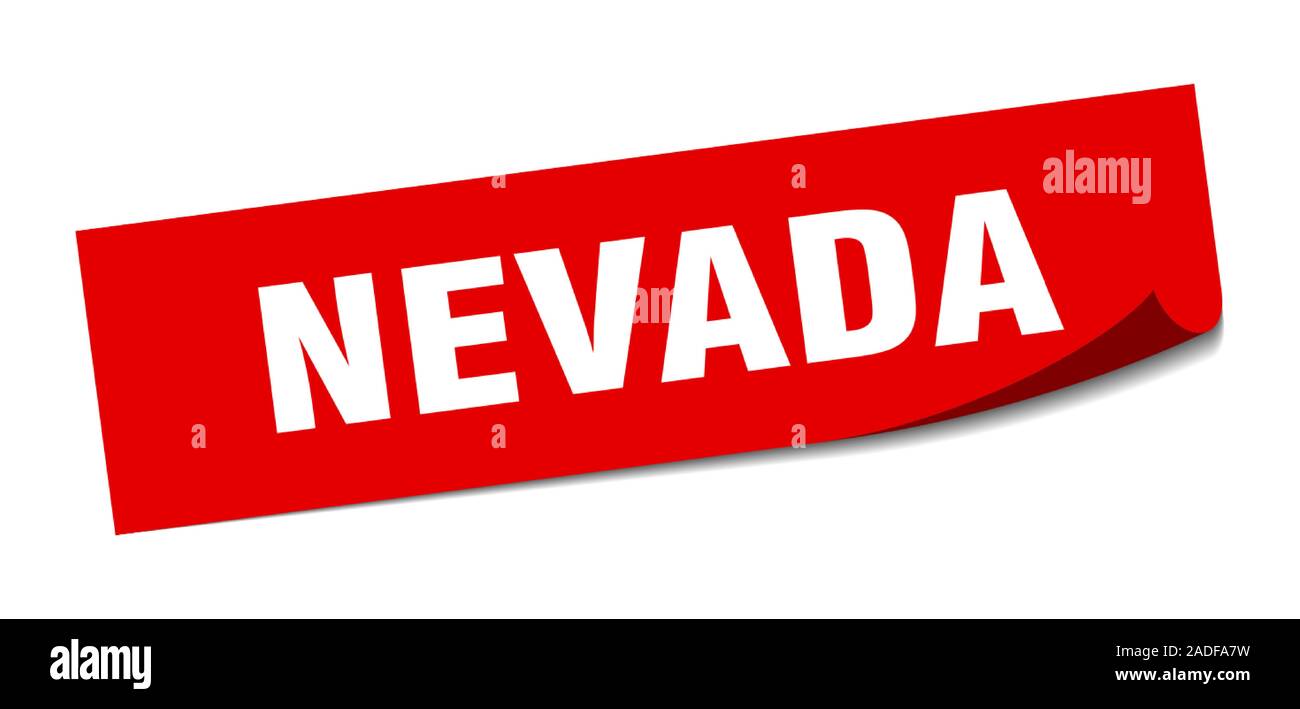 Nevada sticker. Nevada red square peeler sign Stock Vector Image & Art ...