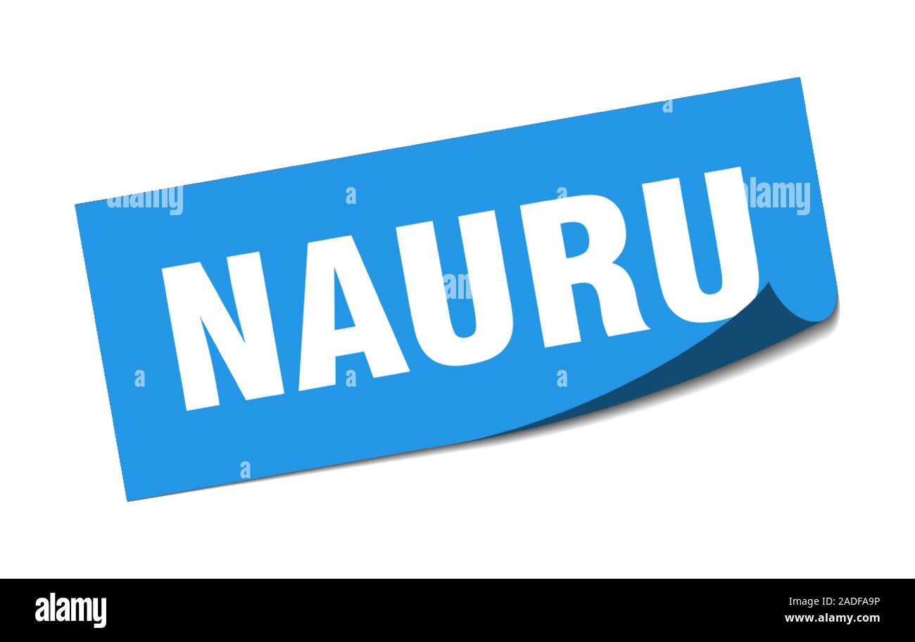 Nauru sticker. Nauru blue square peeler sign Stock Vector Image & Art ...