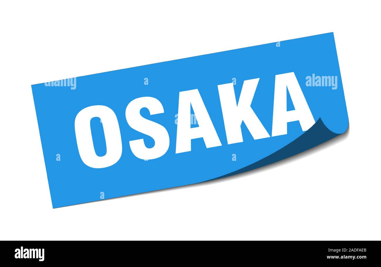 Osaka sticker. Osaka blue square peeler sign Stock Vector Image & Art ...