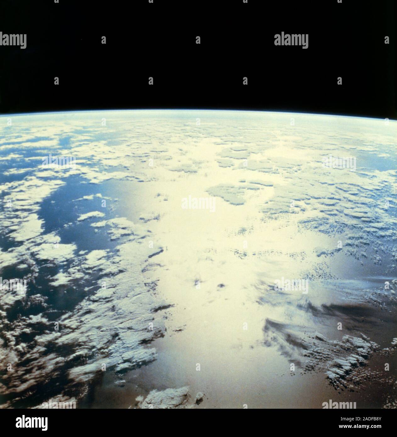 STS-4 view of the North Atlantic Ocean, Bermuda Triangle Stock Photo ...