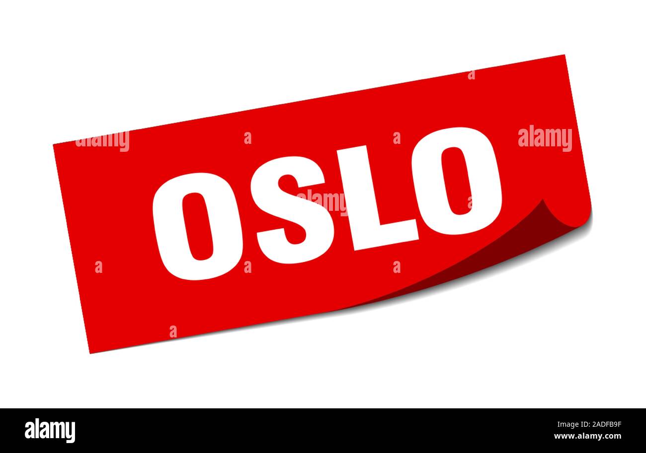 Oslo sticker. Oslo red square peeler sign Stock Vector Image & Art - Alamy