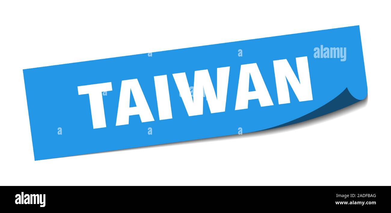 Taiwan sticker. Taiwan blue square peeler sign Stock Vector Image & Art ...