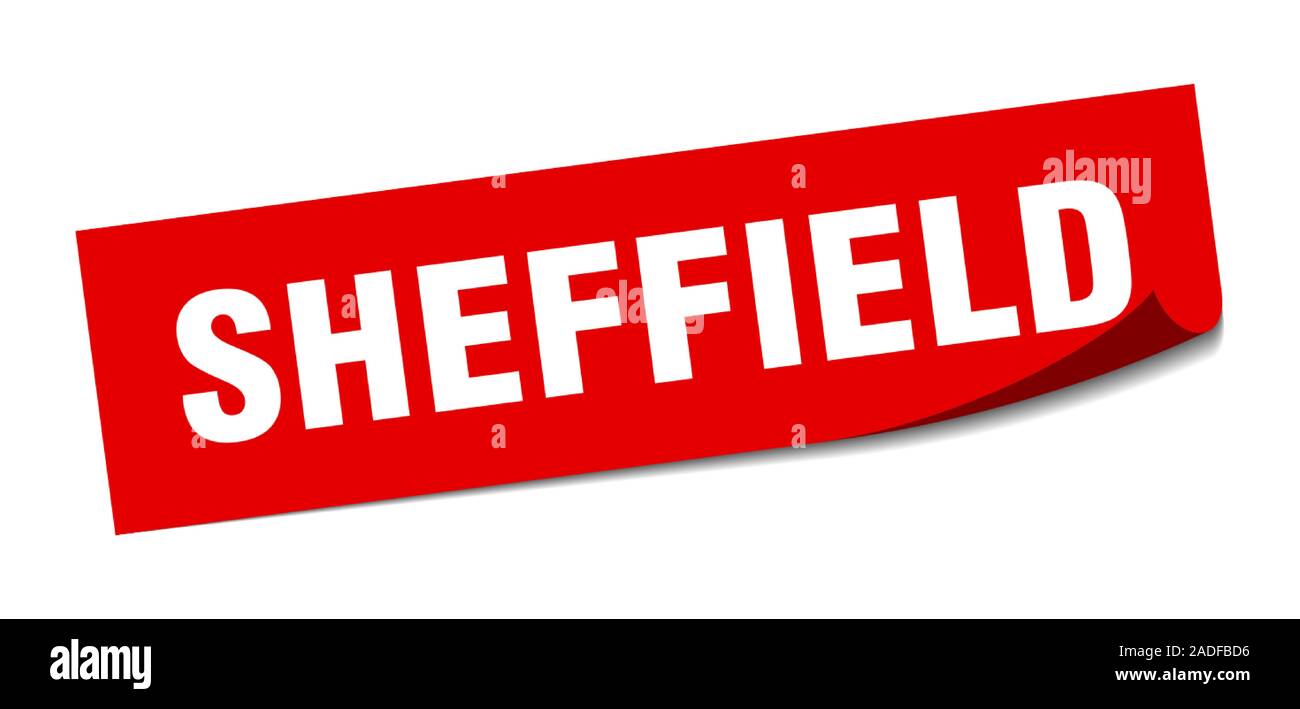 Sheffield sticker. Sheffield red square peeler sign Stock Vector Image ...