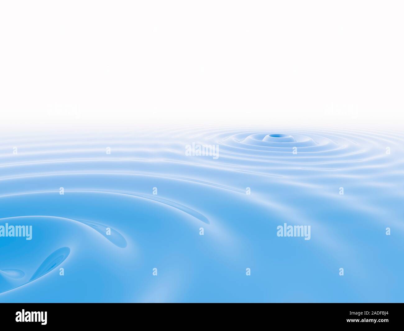 Computer artwork of ripples on a water surface Stock Photo - Alamy