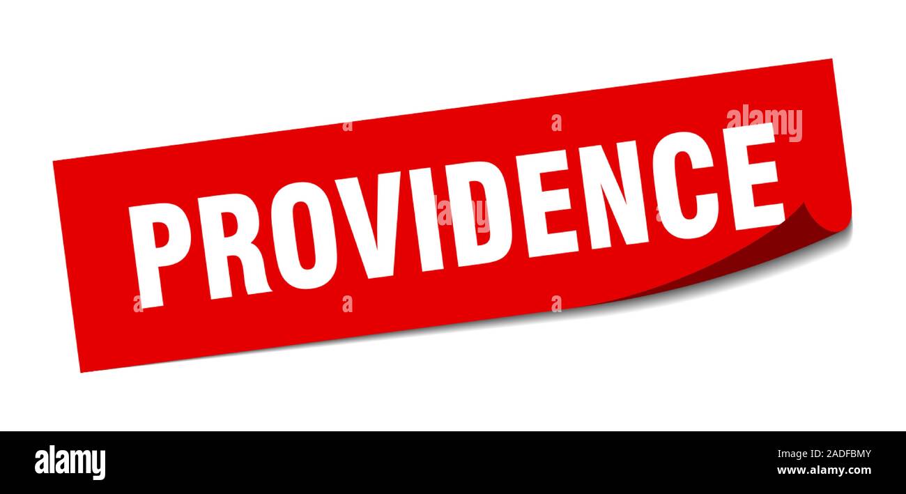 Providence sticker. Providence red square peeler sign Stock Vector ...