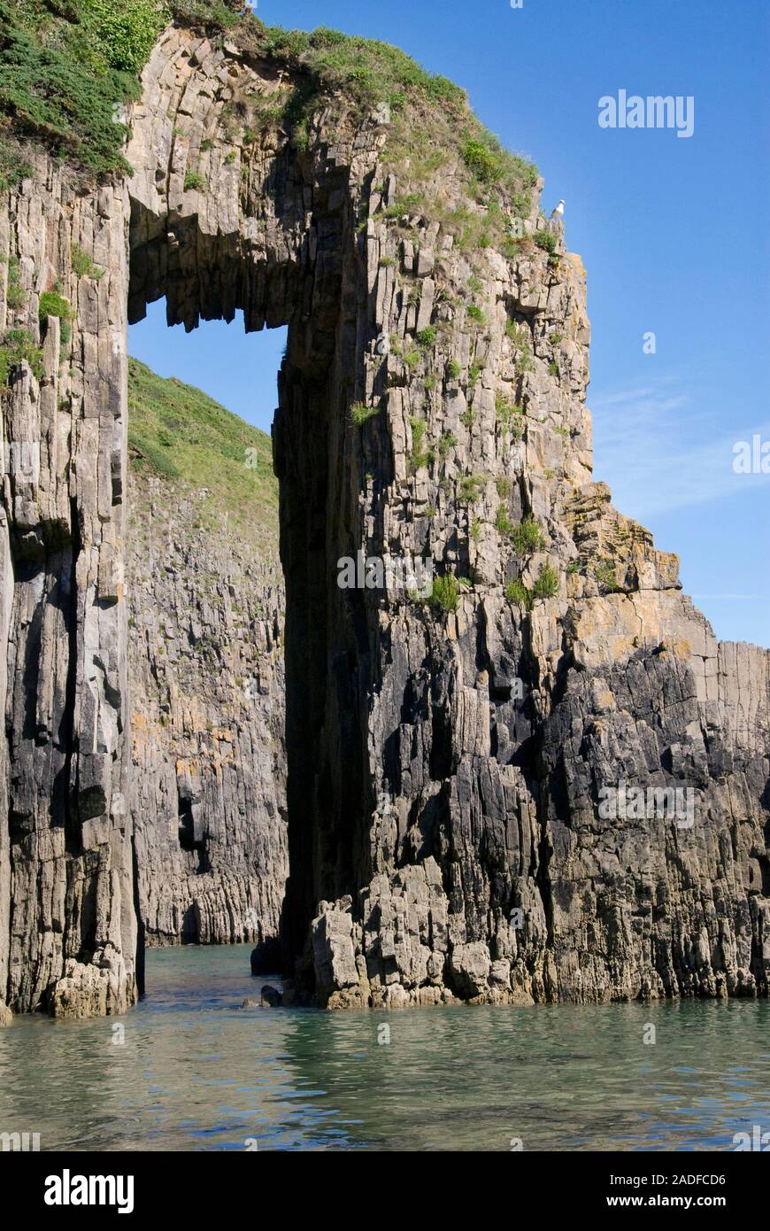 Sea arch. Natural arches such as this most often form as a narrow ridge ...