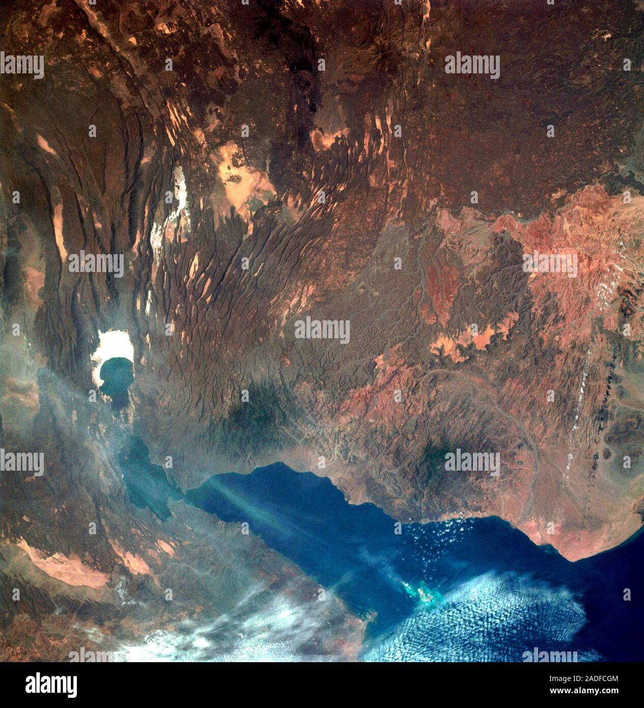 Apollo 9 photograph of the Afar Triangle in Djibouti, East Africa. This ...