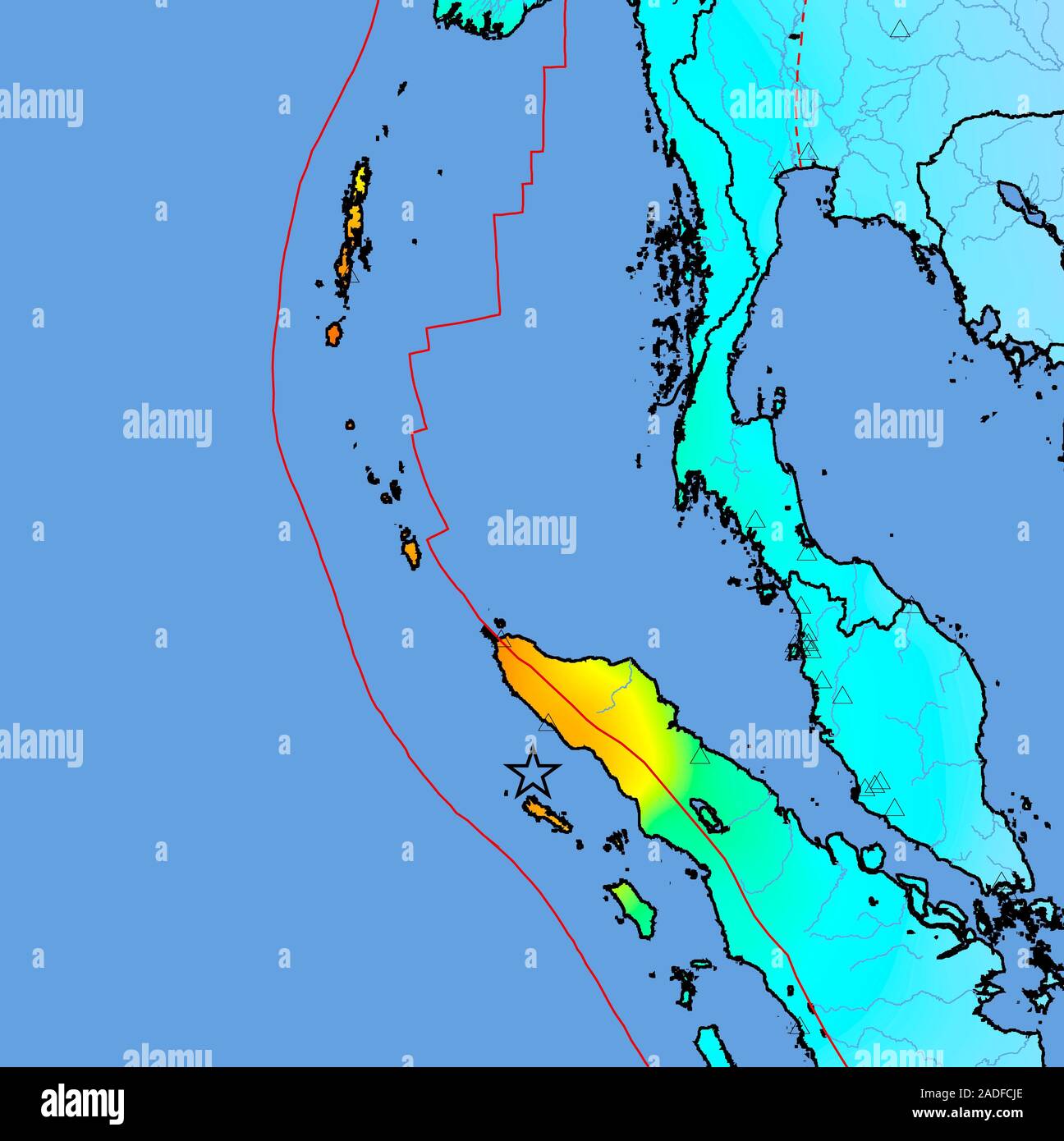 Asian 2004 tsunami earthquake intensity map. This earthquake, which ...