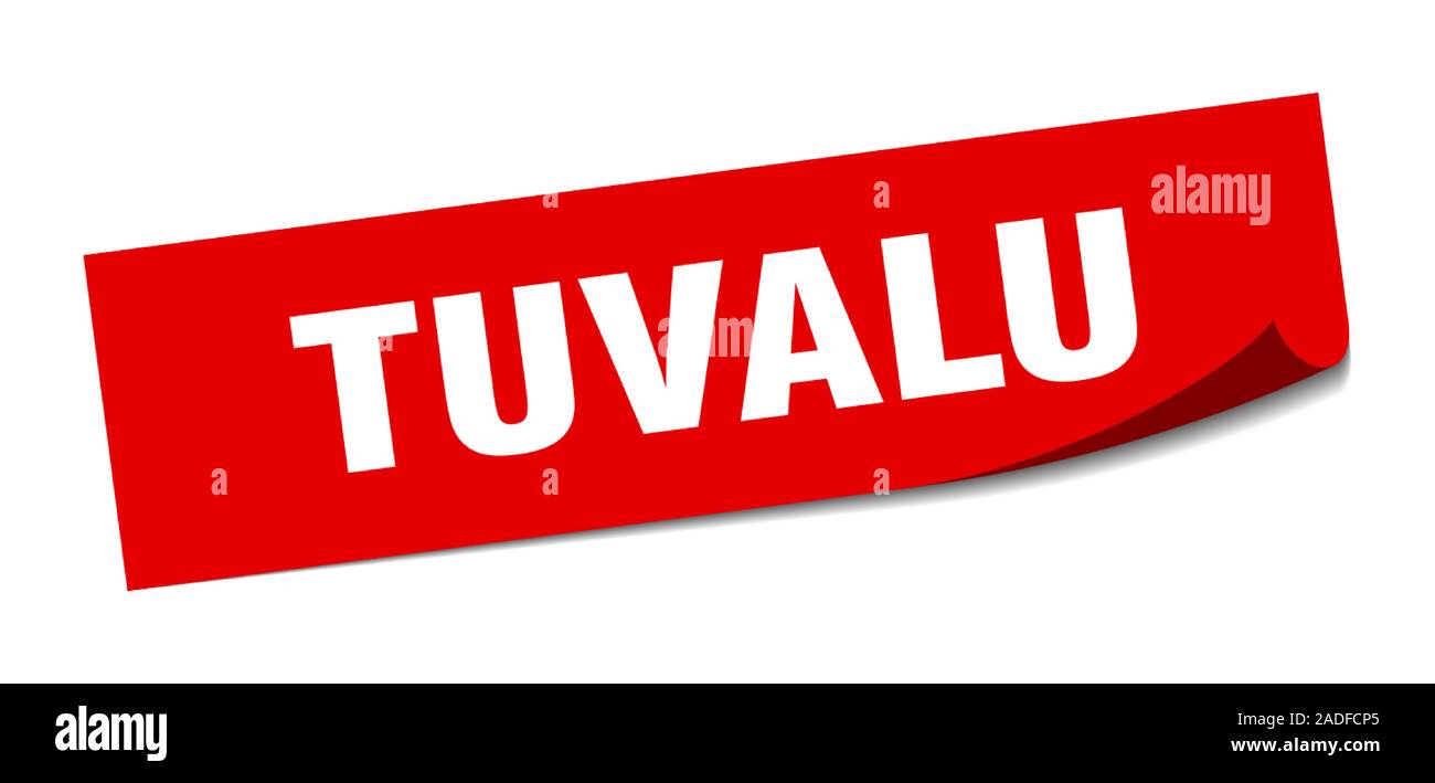 Tuvalu sticker. Tuvalu red square peeler sign Stock Vector Image & Art ...