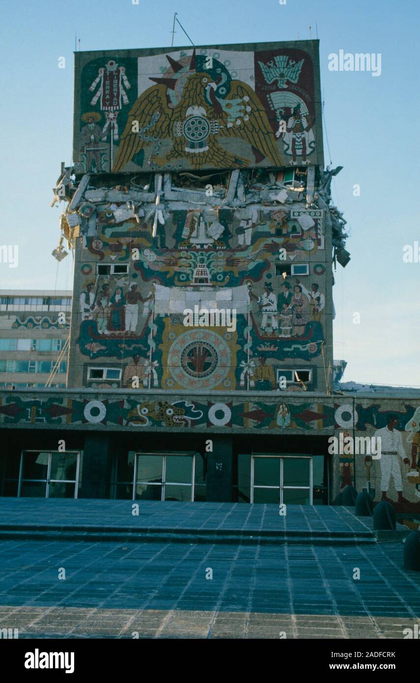 Partially damaged Mexican mosaic architecture, Communications ...