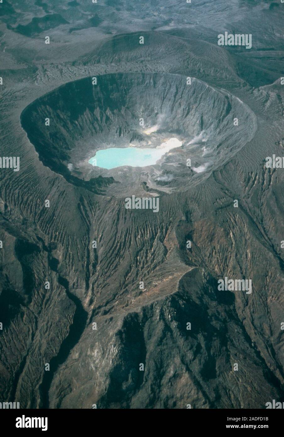 Aerial photograph of El Chichon crater after the eruptions on March ...
