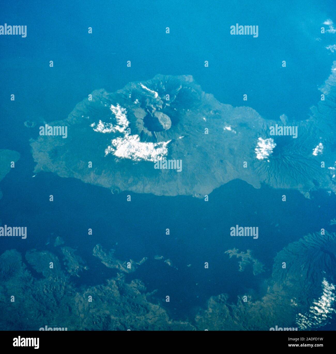 The caldera of Mt Tambora on Sumbawa Island, Indonesia, as seen from ...