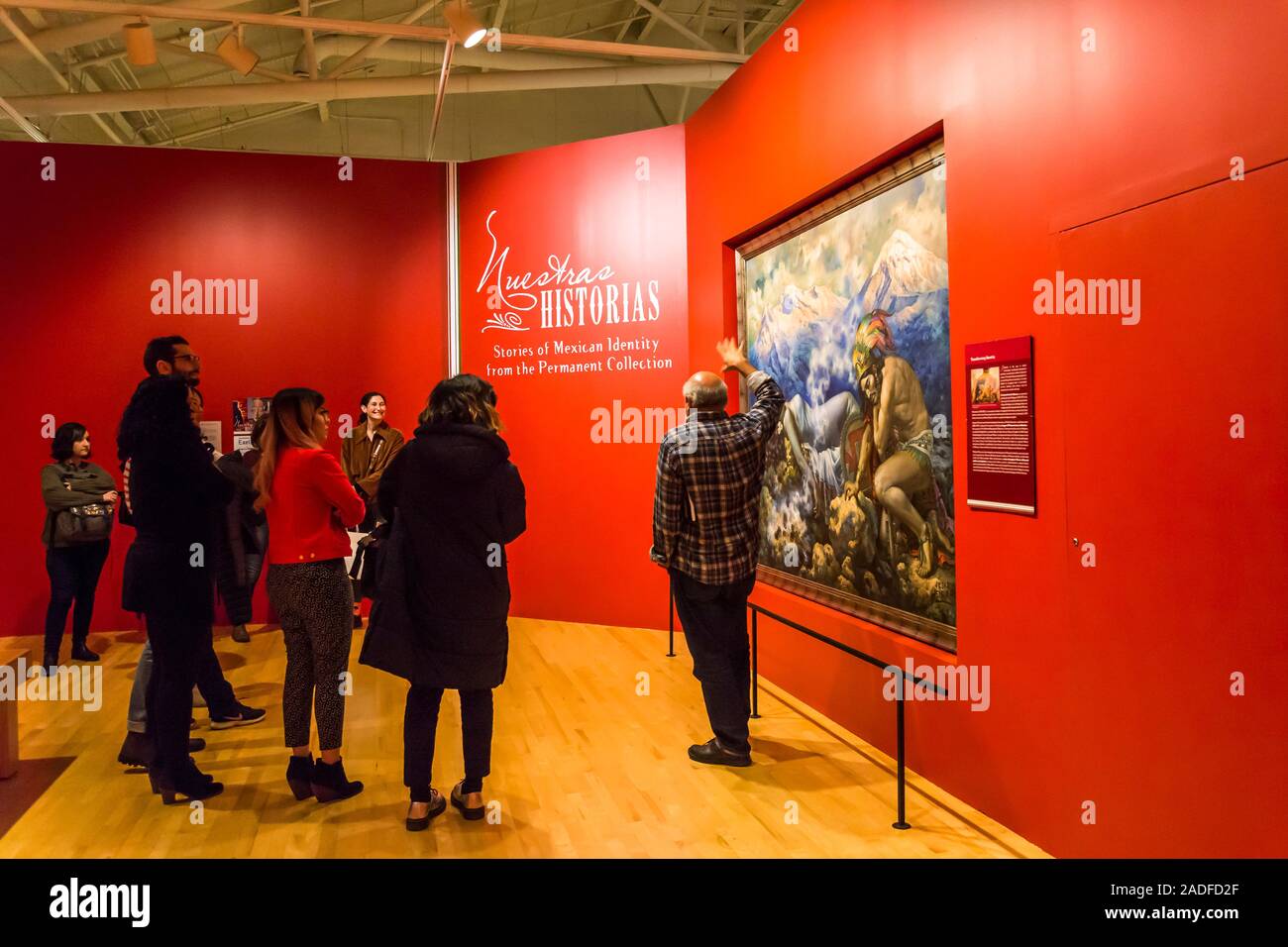 Guided tour looking at a Historical Artwork by a Mexican artist in the ...