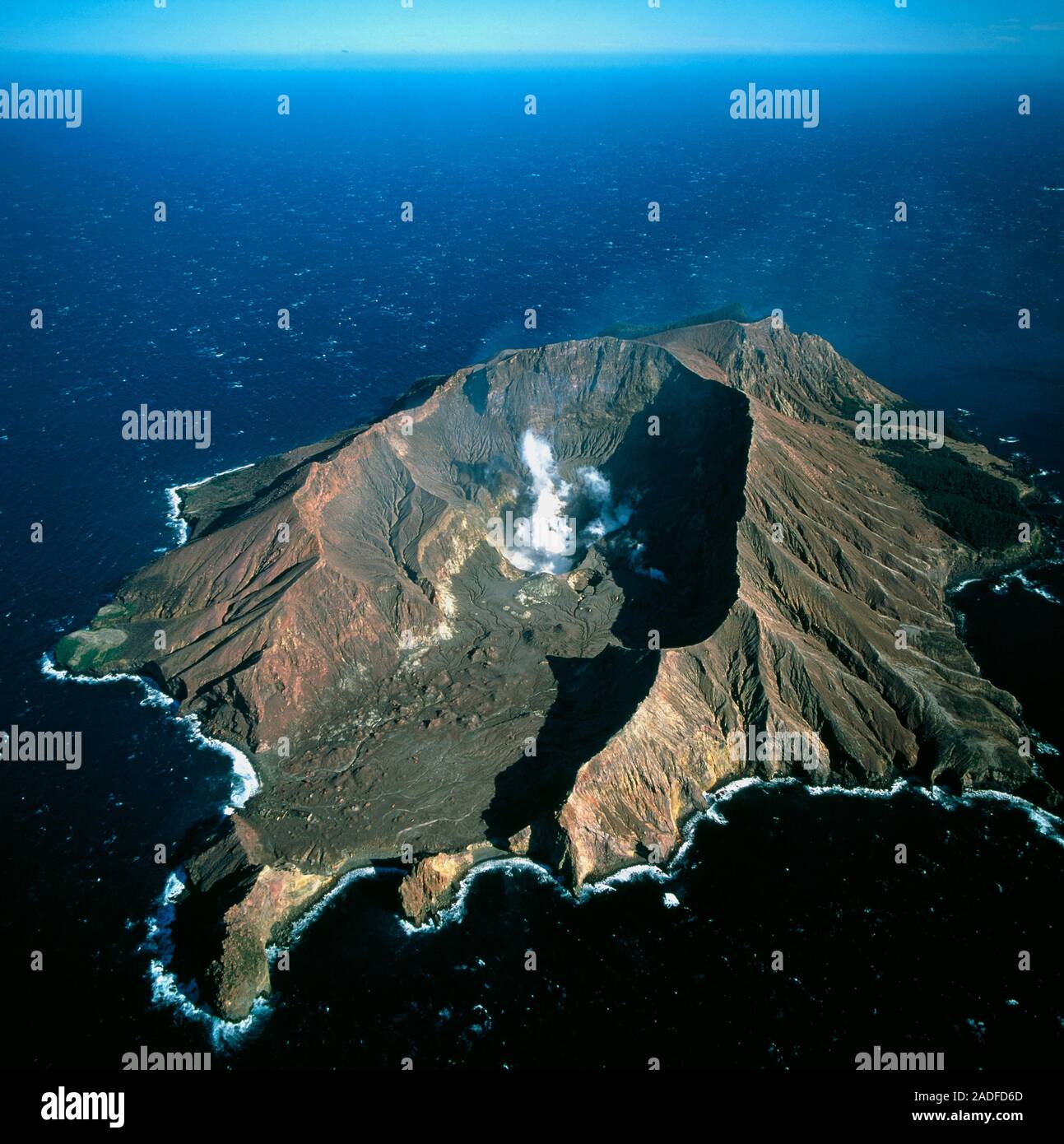 White Island volcano. View of the White Island volcano showing its ...