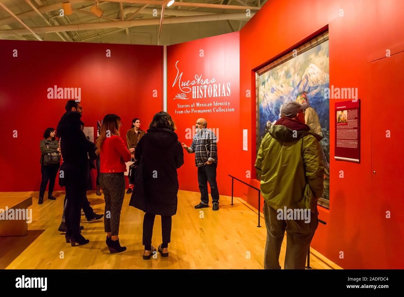 Guided tour looking at a Historical Artwork by a Mexican artist in the ...