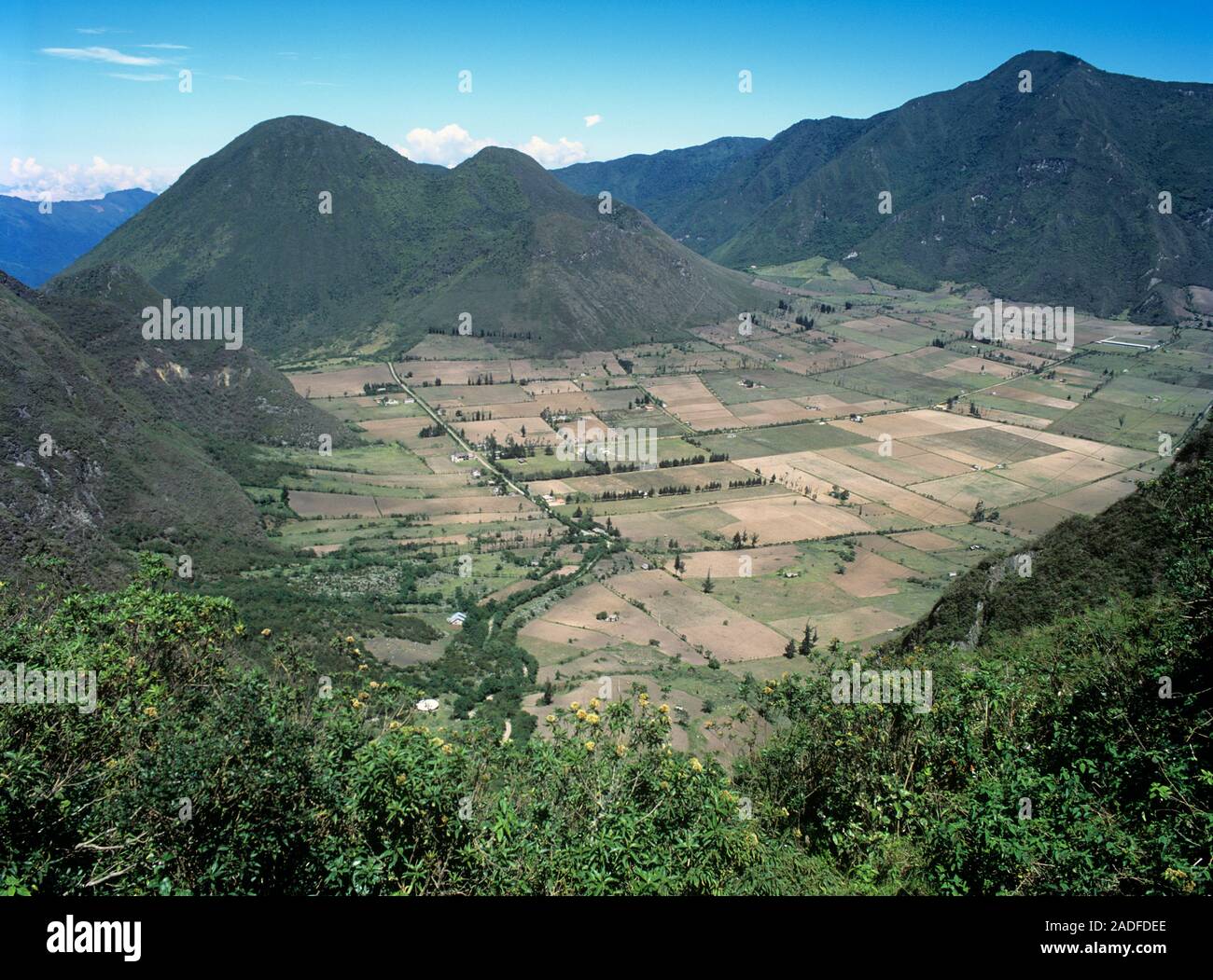 Pululagua volcano caldera. The caldera (crater) is a transition zone ...