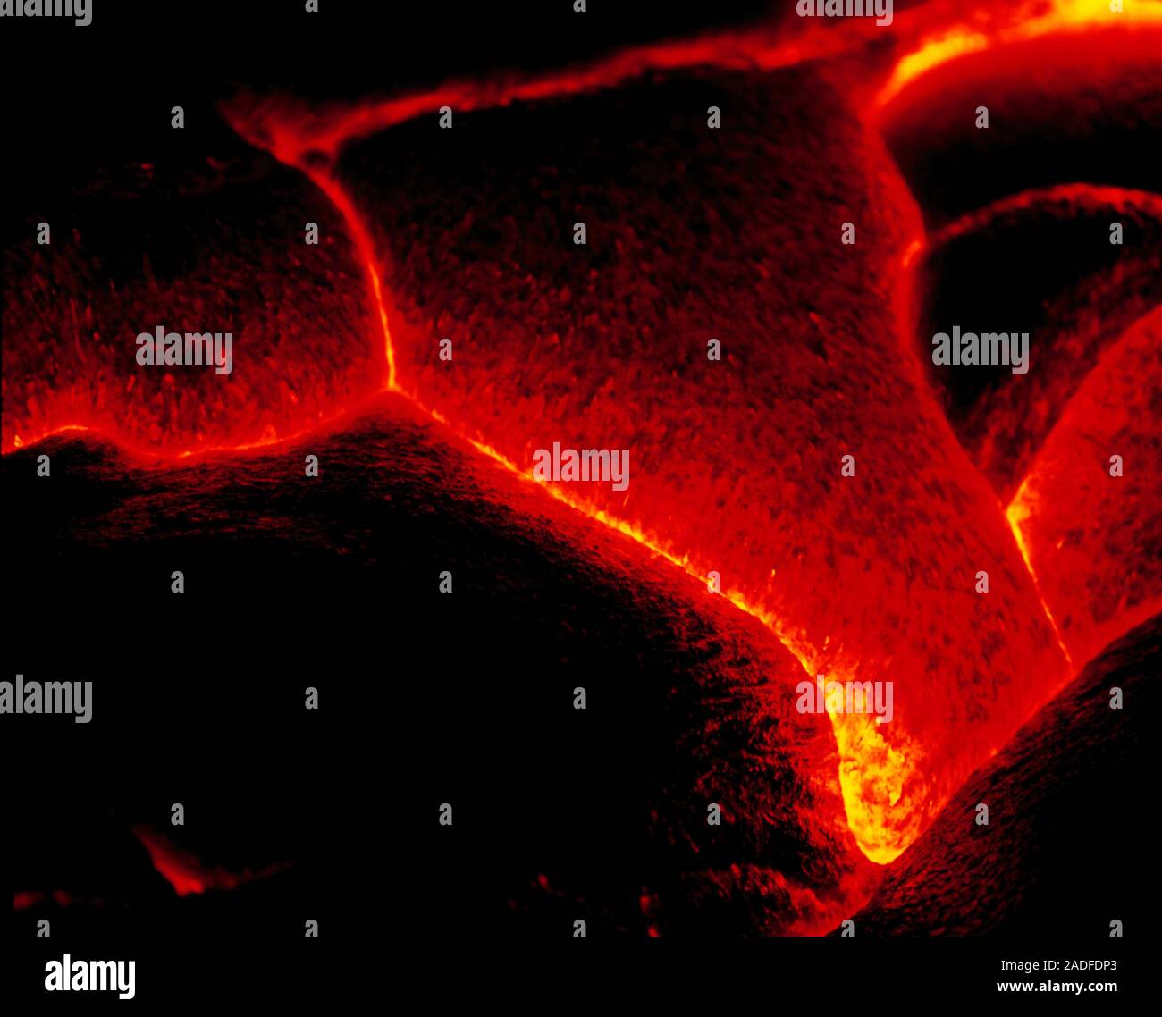 Pahoehoe lava. Pahoehoe lava flow from Kilauea Volcano, Hawaii, USA ...