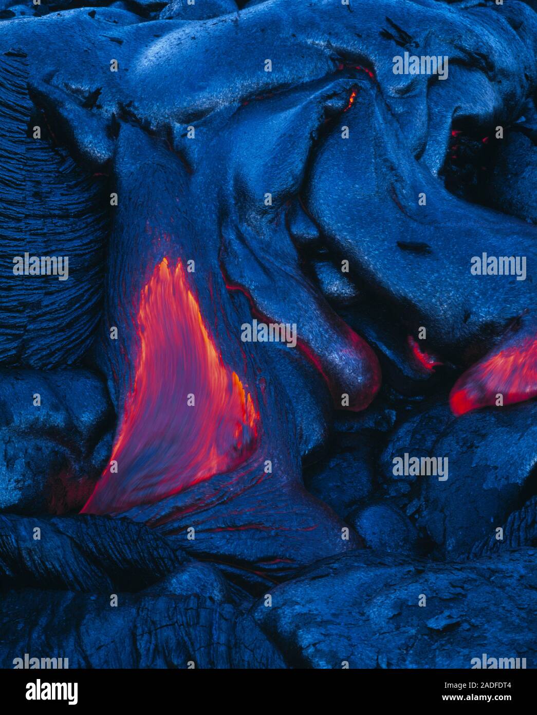 Pahoehoe lava. Pahoehoe lava flow from Kilauea Volcano, Hawaii, USA ...