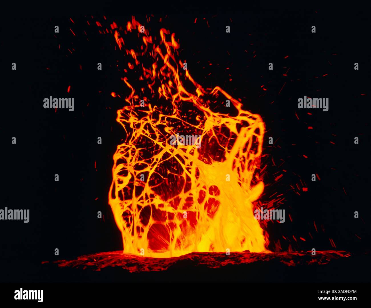 Lava flow from Kilauea volcano, in the Hawaii Volcanoes National Park ...