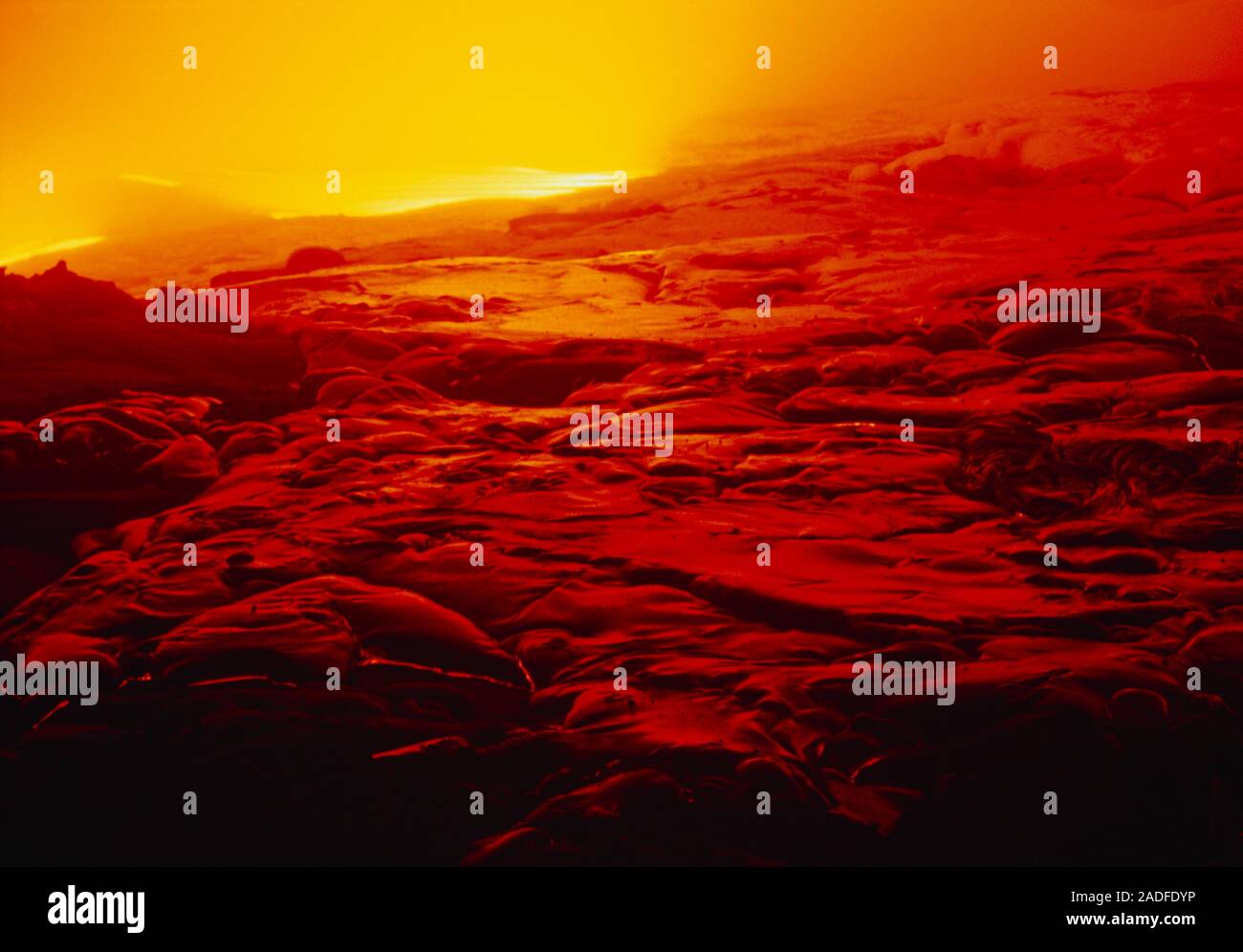 Lava flow from Kilauea volcano, in the Hawaii Volcanoes National Park ...