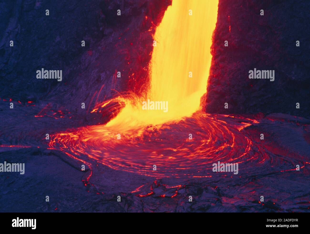 Lava flow from Kilauea volcano, in the Hawaii Volcanoes National Park ...