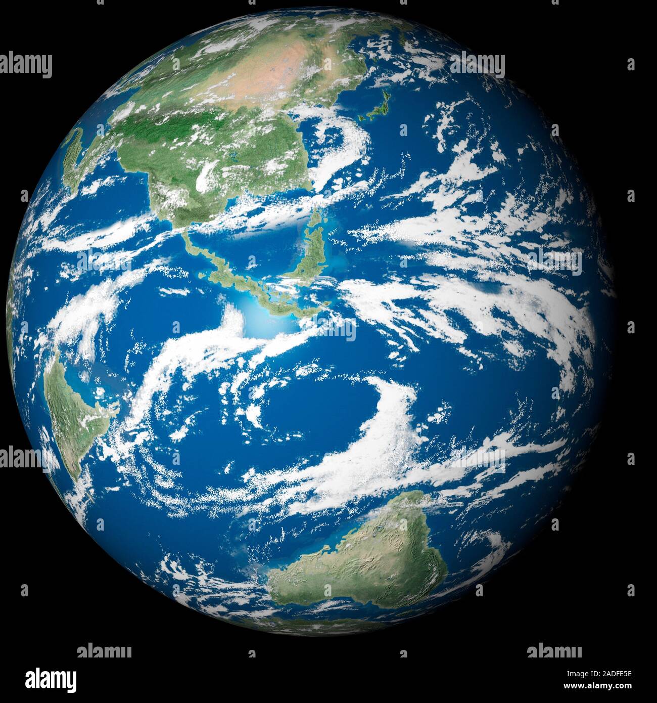 Ancient Earth. Computer artwork of the Earth at the time of the death ...