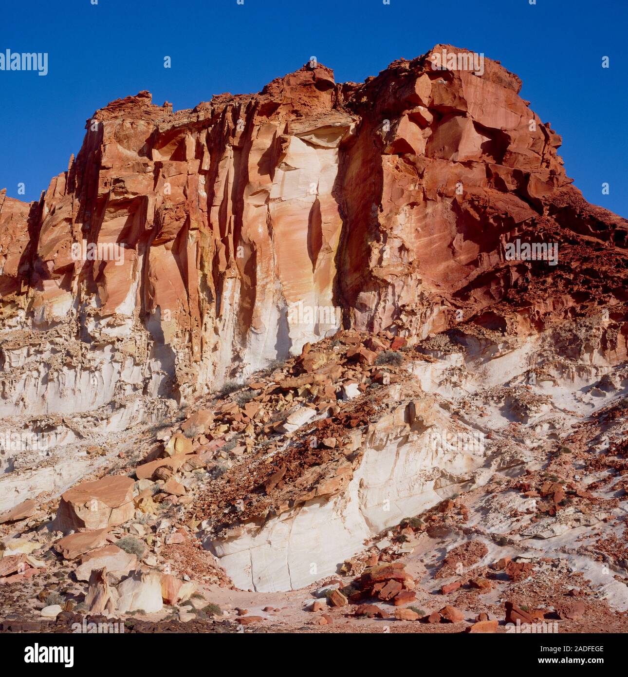 Rainbow Valley. View of a sedimentary cliff in Rainbow Valley. The ...