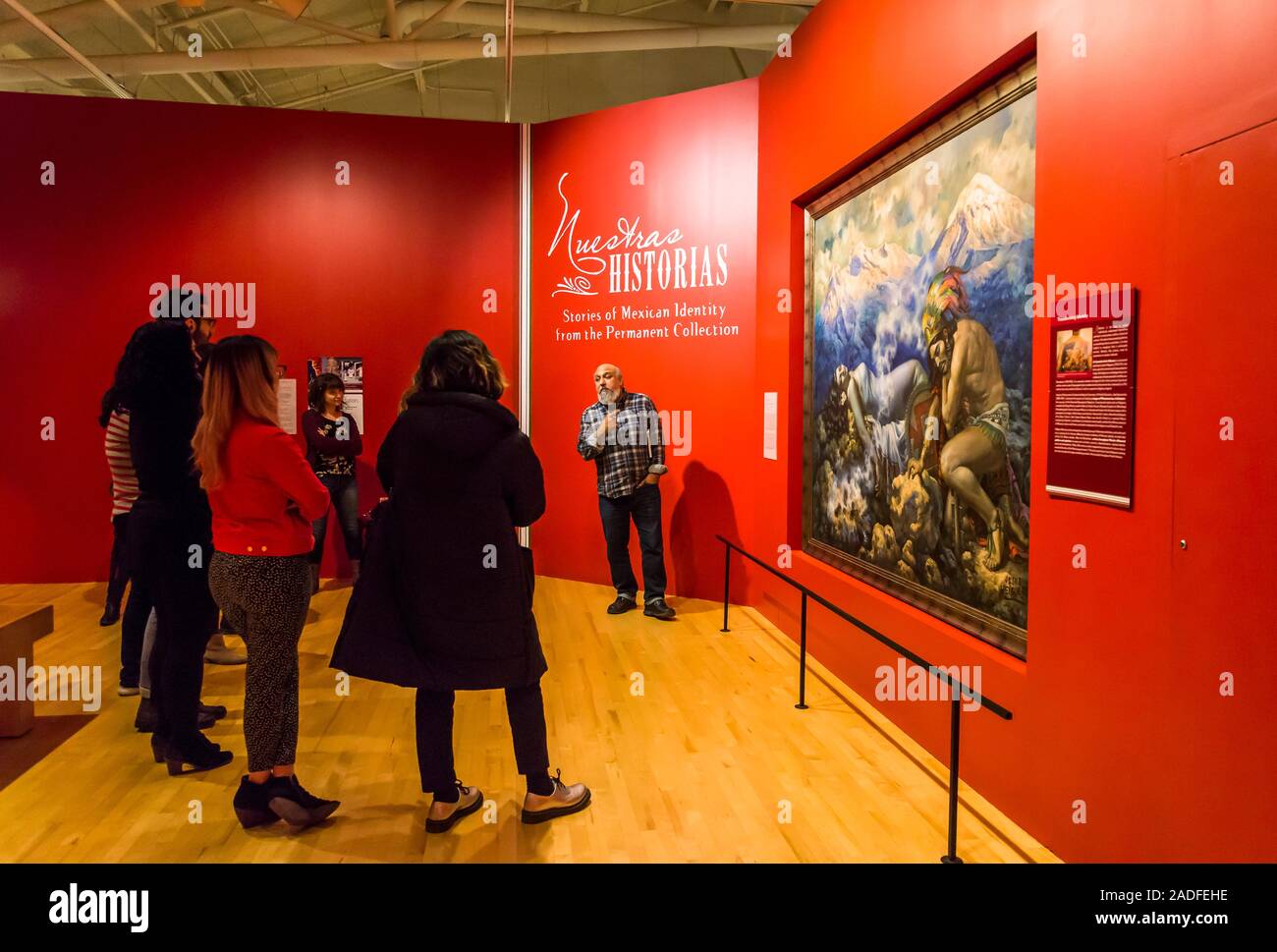 Guided tour looking at a Historical Artwork by a Mexican artist in the ...