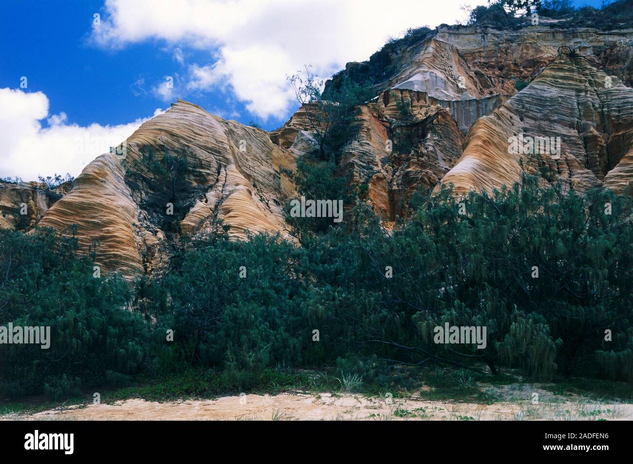 Coloured Sands formation, formed from sedimentary sand layers. This ...