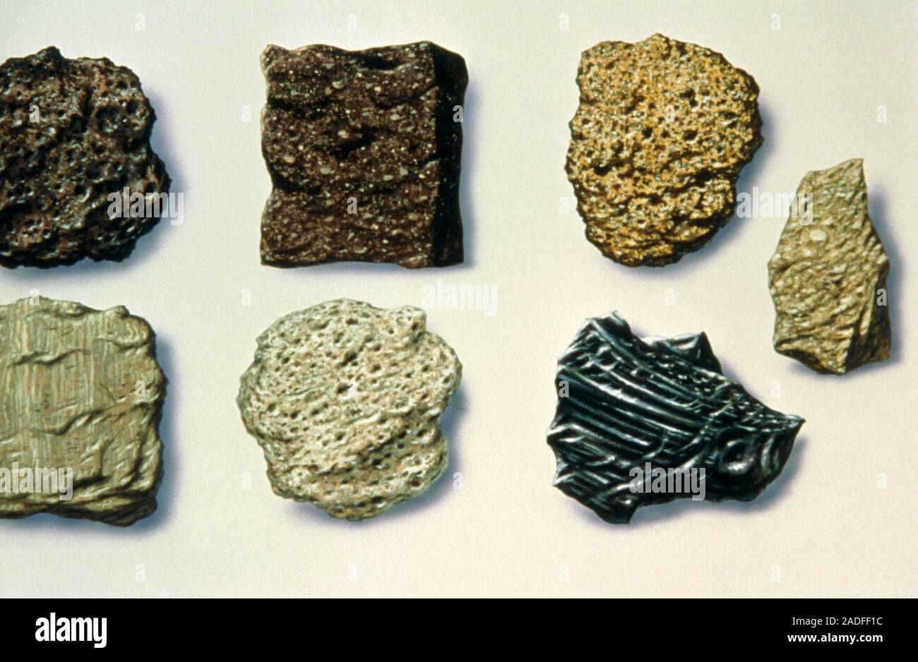 Illustration depicting different types of rock, all of which are of ...