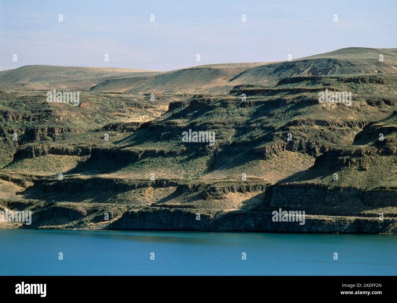 Basalt landscape. Eroded landscape formed from basalt, an igneous rock ...